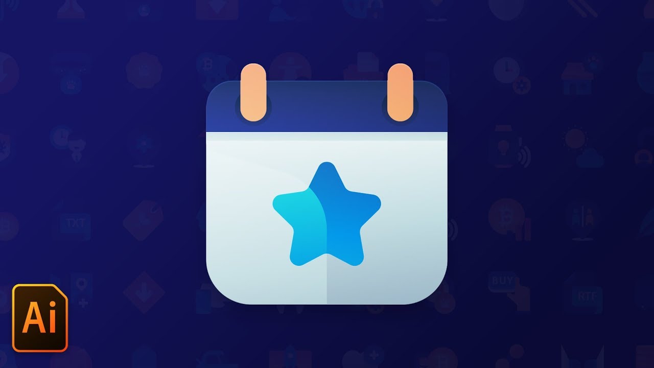 Design Gradient Icons in Illustrator CC 2018!