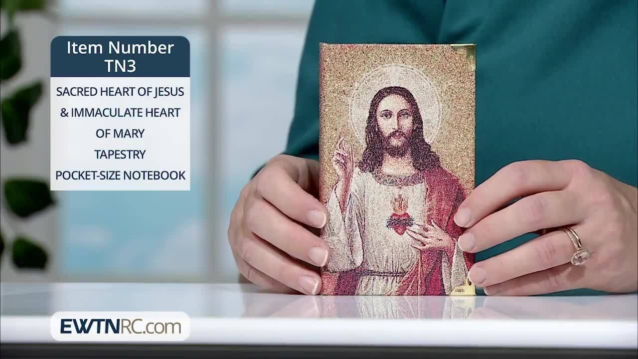 TN3_SACRED HEART AND IMMACULATE HEART TAPESTRY POCKET-SIZE NOTEBOOK