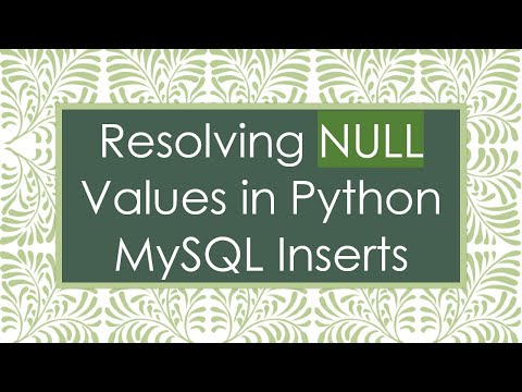 Resolving NULL Values in Python MySQL Inserts