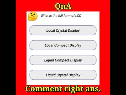 what is the full form of LCD ? #shorts #gk QnA