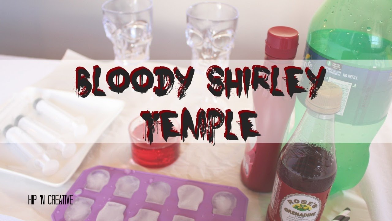 Bloody Shirley Temple Drink Recipe | Halloween Drinks | Hip 'n Creative