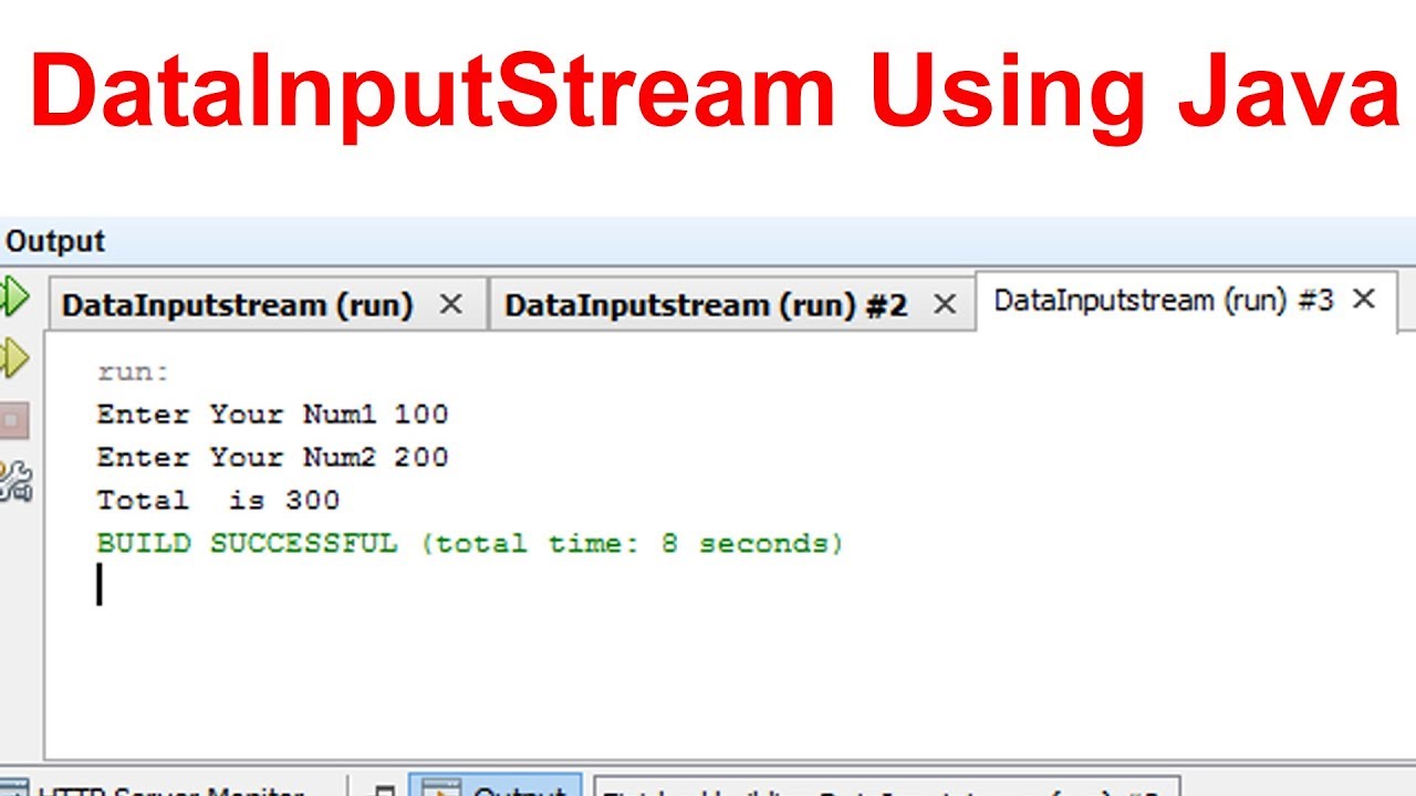 DataInputStream using Java