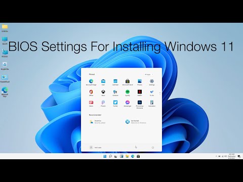 BIOS Settings For Installing Windows 11