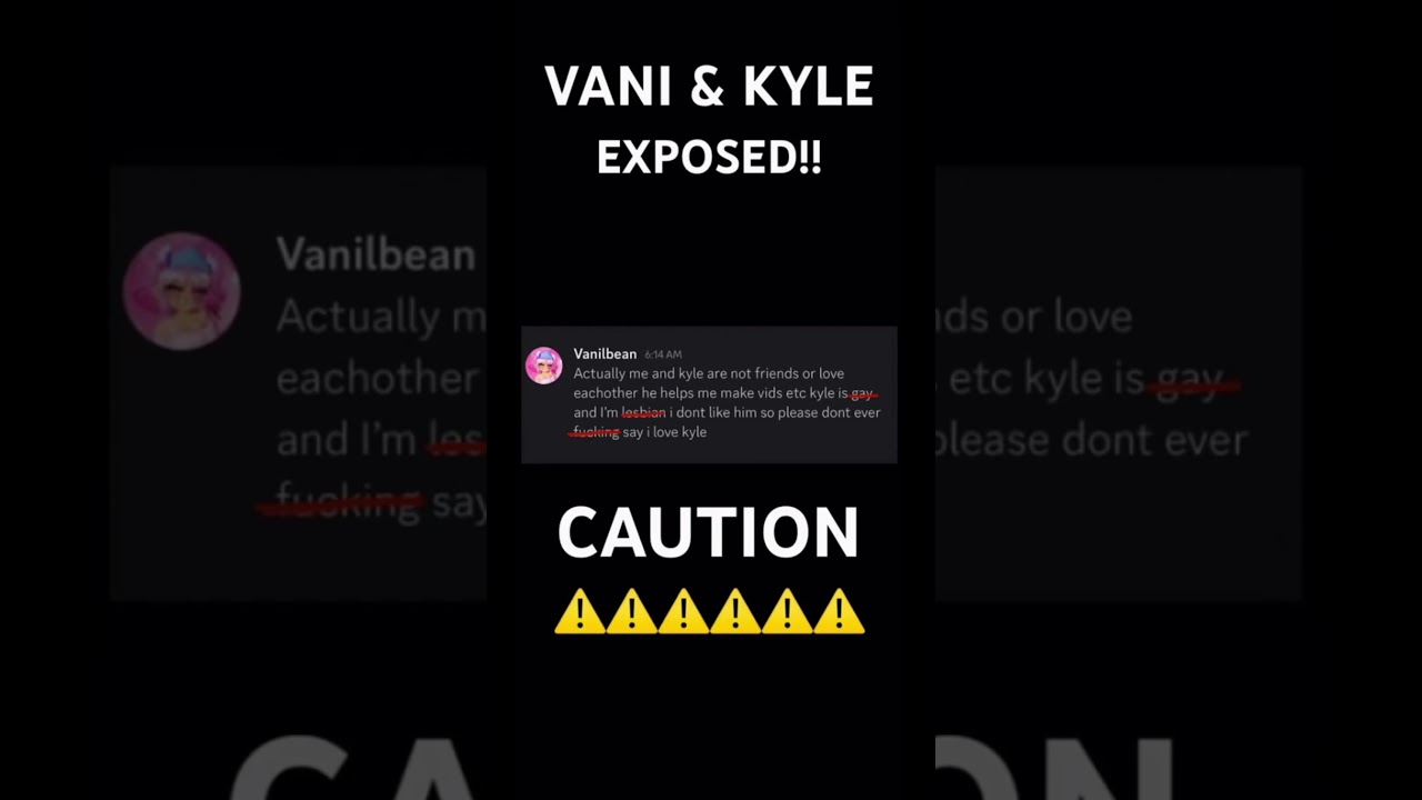 Vani & Kyle EXPOSED!! @VanilBean @KreativeKyle #viralshorts #vani #roblox #caught