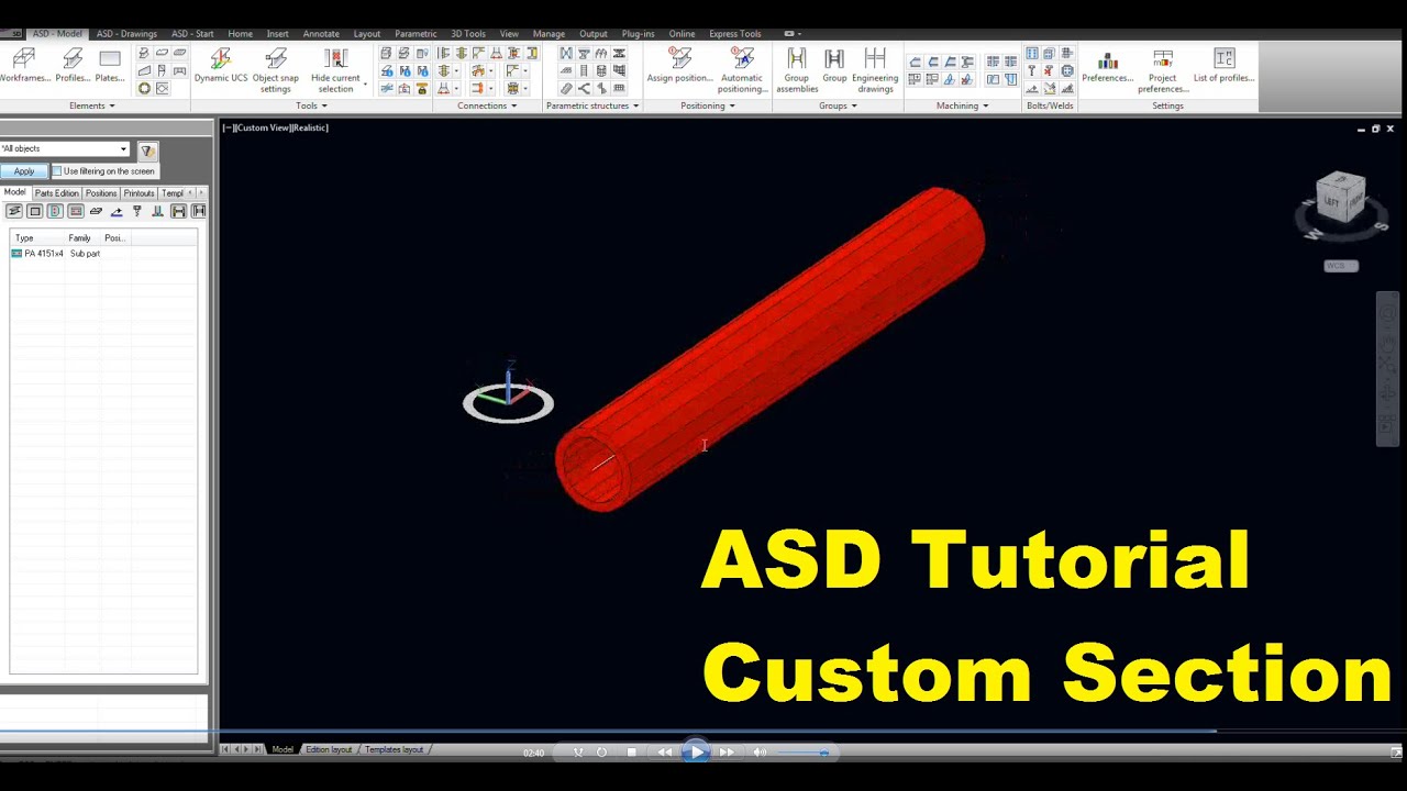 AutoCAD Structural Detailing 2013 - Adding Custom Section Tutorial