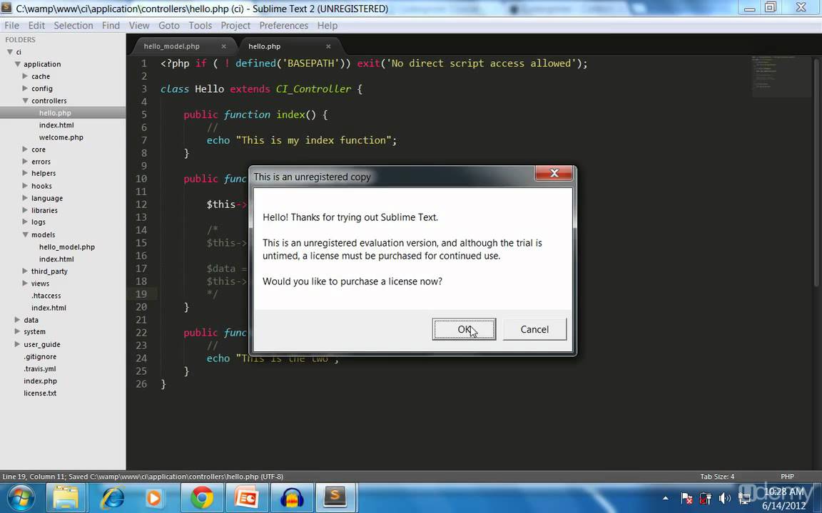 Codeigniter Tutorial for beginners - 6 - Creating Model
