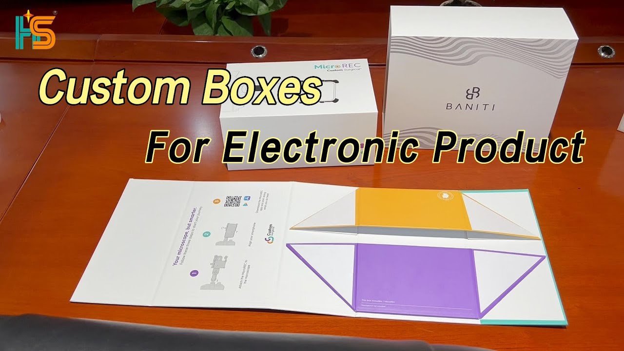 Custom folding packaging boxes for electronic products
