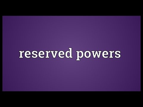 Reserved powers Meaning