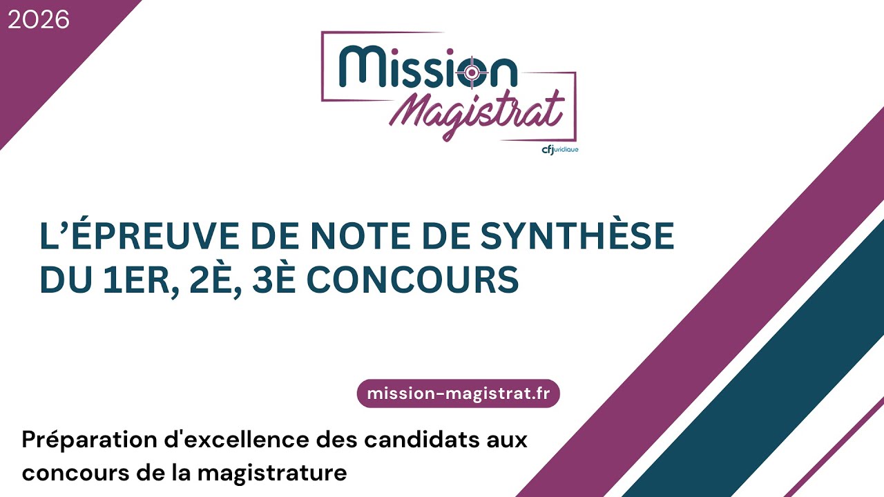L’épreuve de note de synthèse du 1er, 2è, 3è concours - Partie 1