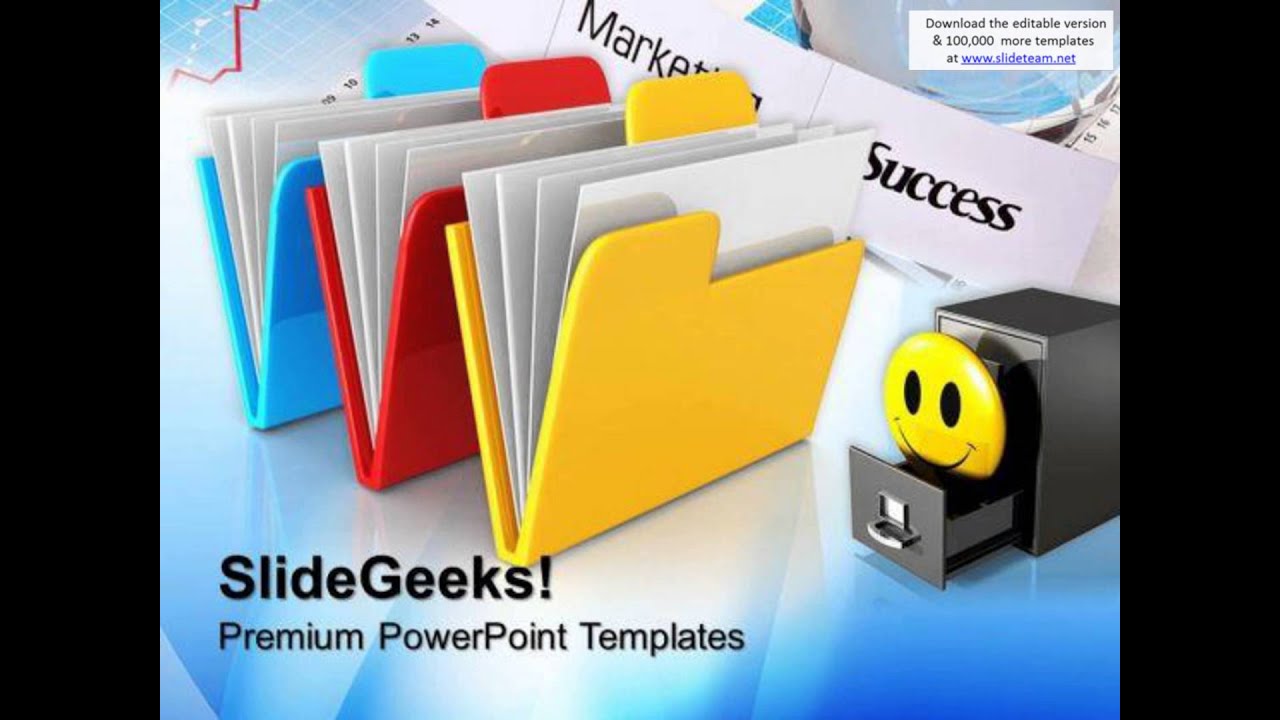 three folder computer powerpoint templates and powerpoint themes 0712 presentation infographics slid
