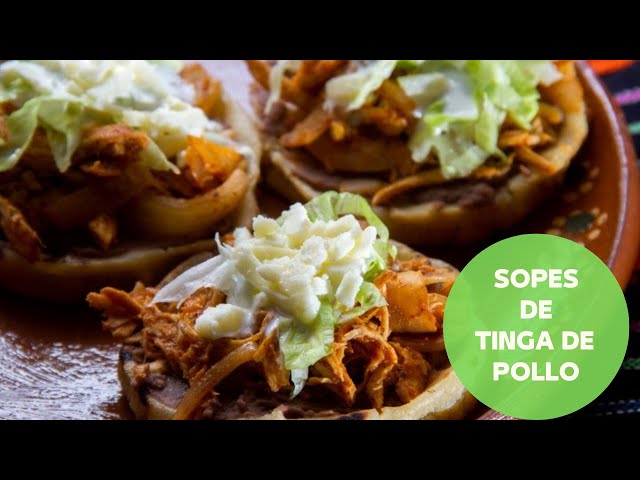 Receta mexicana de sopes de pollo, quedan deliciosos
