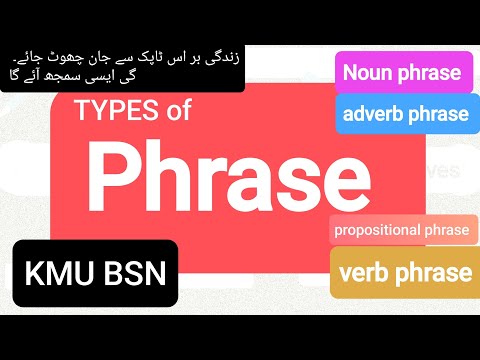 Phrase, 5 types of phrase,for BSN student English grammar,kmu
