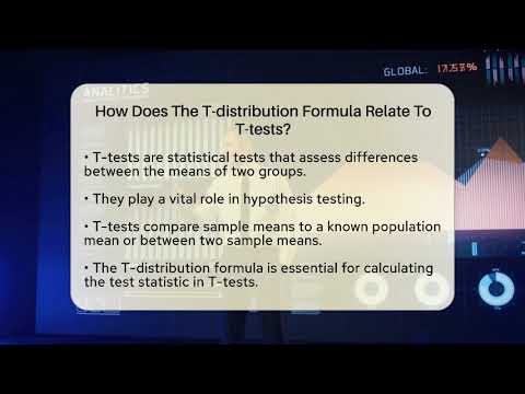 How Does The T-distribution Formula Relate To T-tests? - The Friendly Statistician