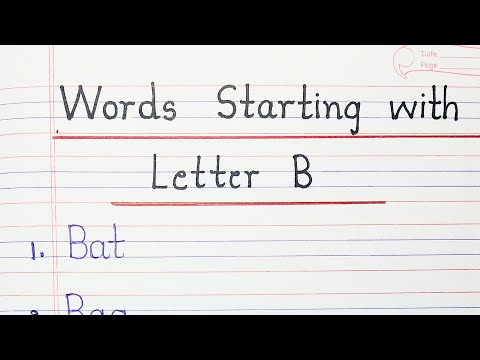 Words Starting with Letter B