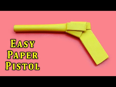 Making Paper Simple Gun – How To Make A Paper Pistol Easy – DIY Origami ...