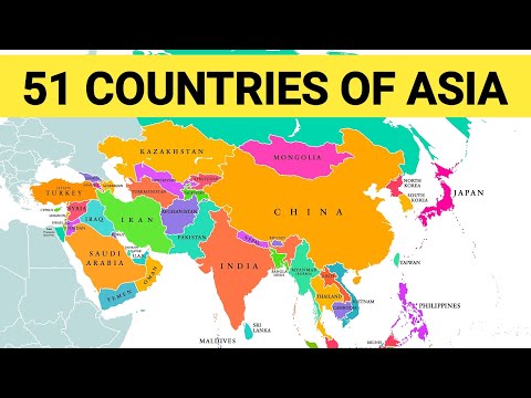 51 countries names of Asia with flags | Asia all countries list | asia continent countries name