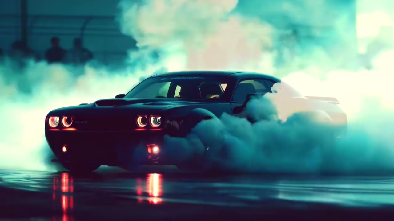 DODGE CHALLENGER BURNOUT 4K LIVE WALLPAPER 1 HOUR NO SOUND 🏎️🔥