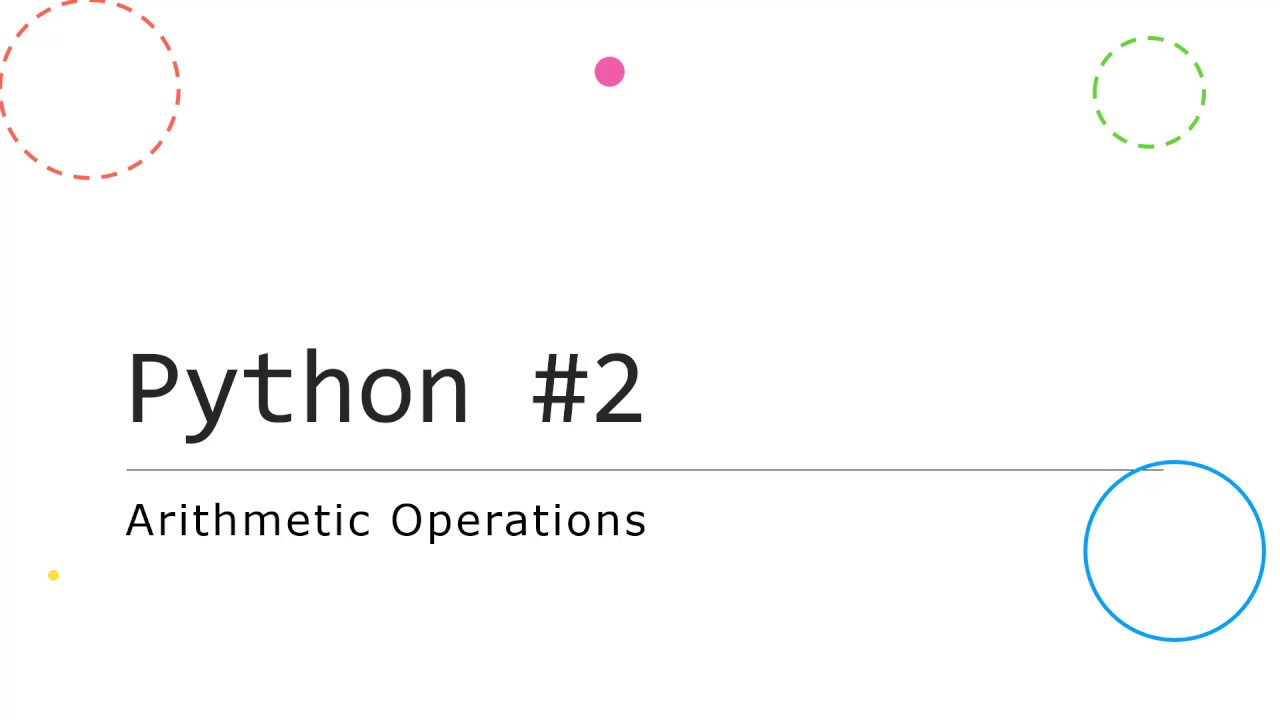 GCSE Python #2: Arithmetic Operations
