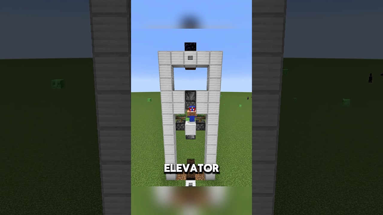 AUTOMATIC ELEVATOR IN MINECRAFT #shorts