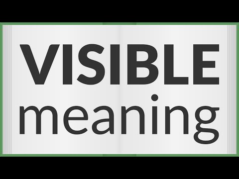 Visible | meaning of Visible