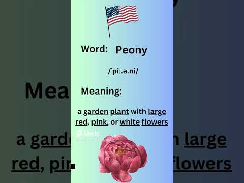How to Pronounce Peony in American Accent #learnenglish #learning