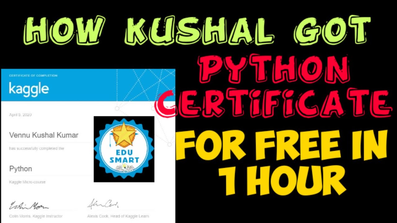 Free Python certification 2020