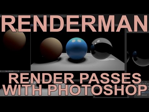 Renderman 20 Render Passes Compositing in Photoshop