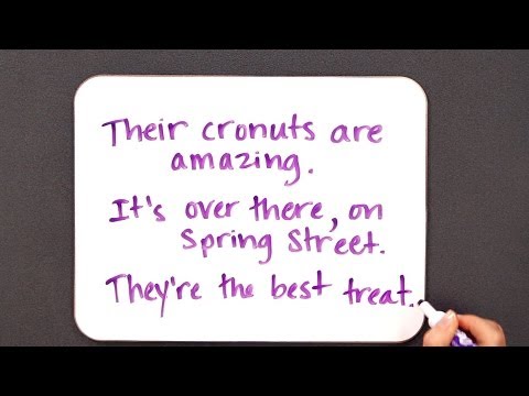 "Their" vs. "There" vs. "They're" | Grammar Lessons