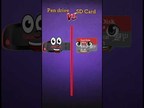 Pen drive vs SD card, who is good to use 💯💯 #vs #comparison