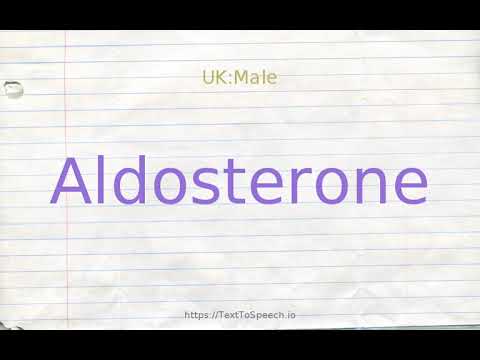 How to pronounce aldosterone