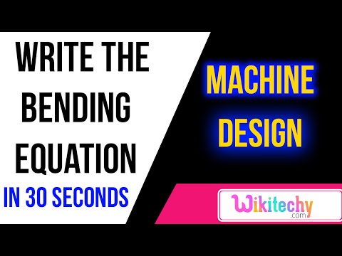 Write the bending equation | Machine design Interview Questions | Mechanical Engineering Questions