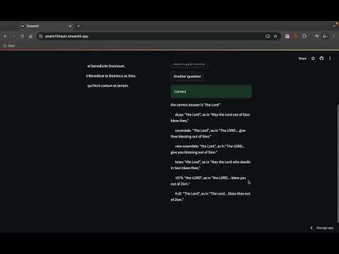 psalm 134 quiz tool