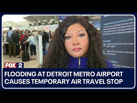 Flooding at Detroit Metro Airport causes temporary air travel stop