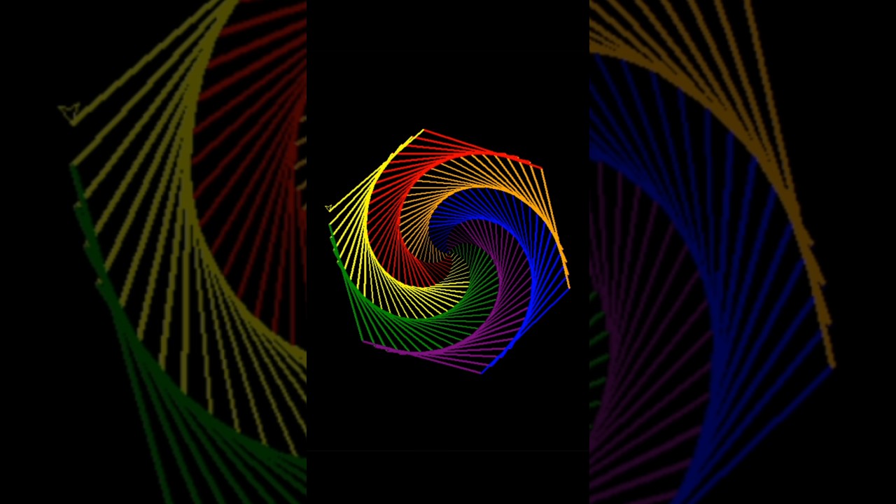 Beautiful Colorful Pattern Using Python Turtle & Colorsys | Python Creative Coding #shorts #python