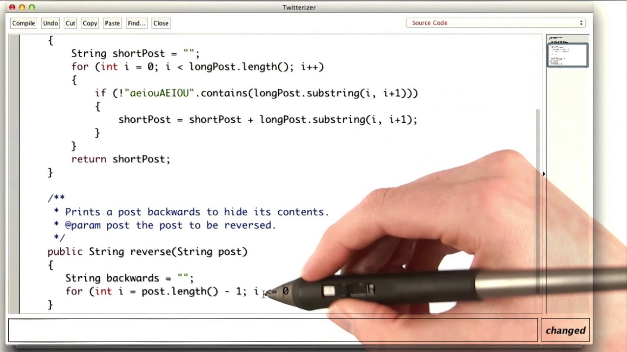 Twitter Posts Backwards - Intro to Java Programming