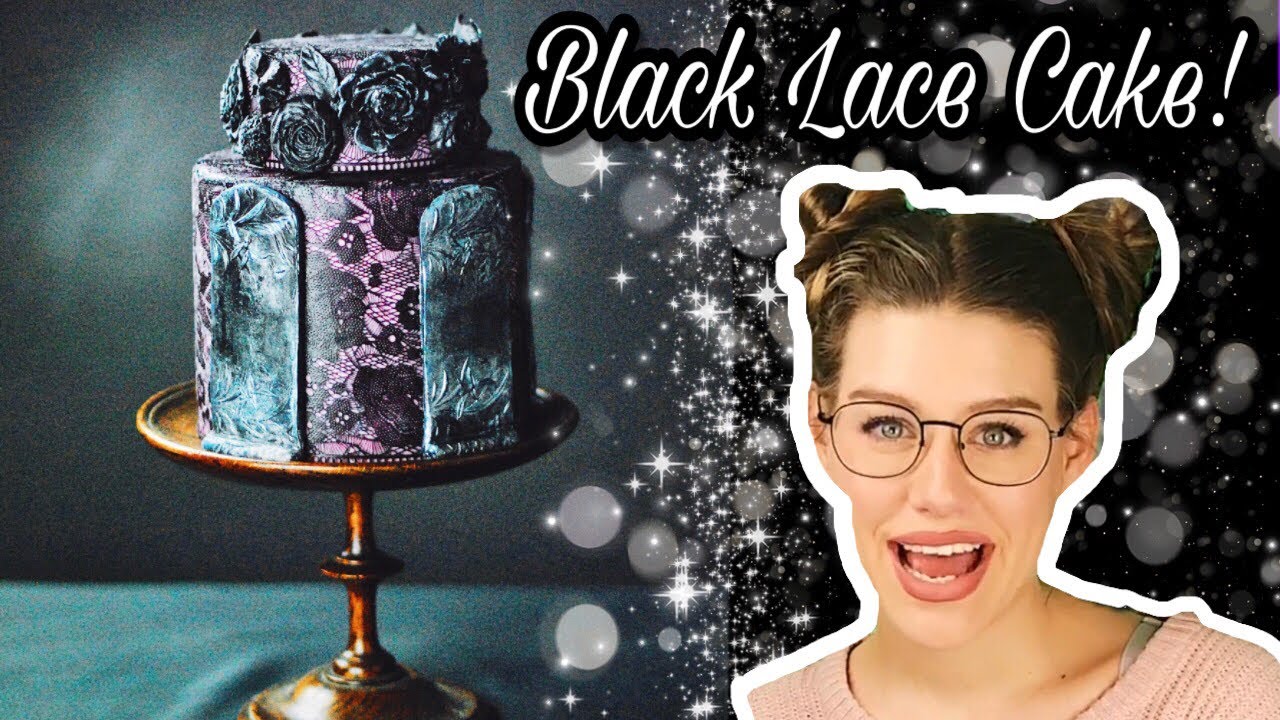 How to- Gothic Inspired Black Lace Cake