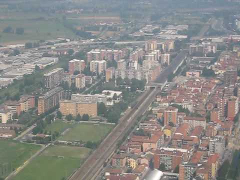 MILAN MILANO LINATE AIRPORT ITALY AIRCRAFT LANDING PASSENGER INSIDE VIEW