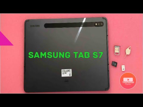 Samsung Tab S7 how to insert and remove Sim / Sd card