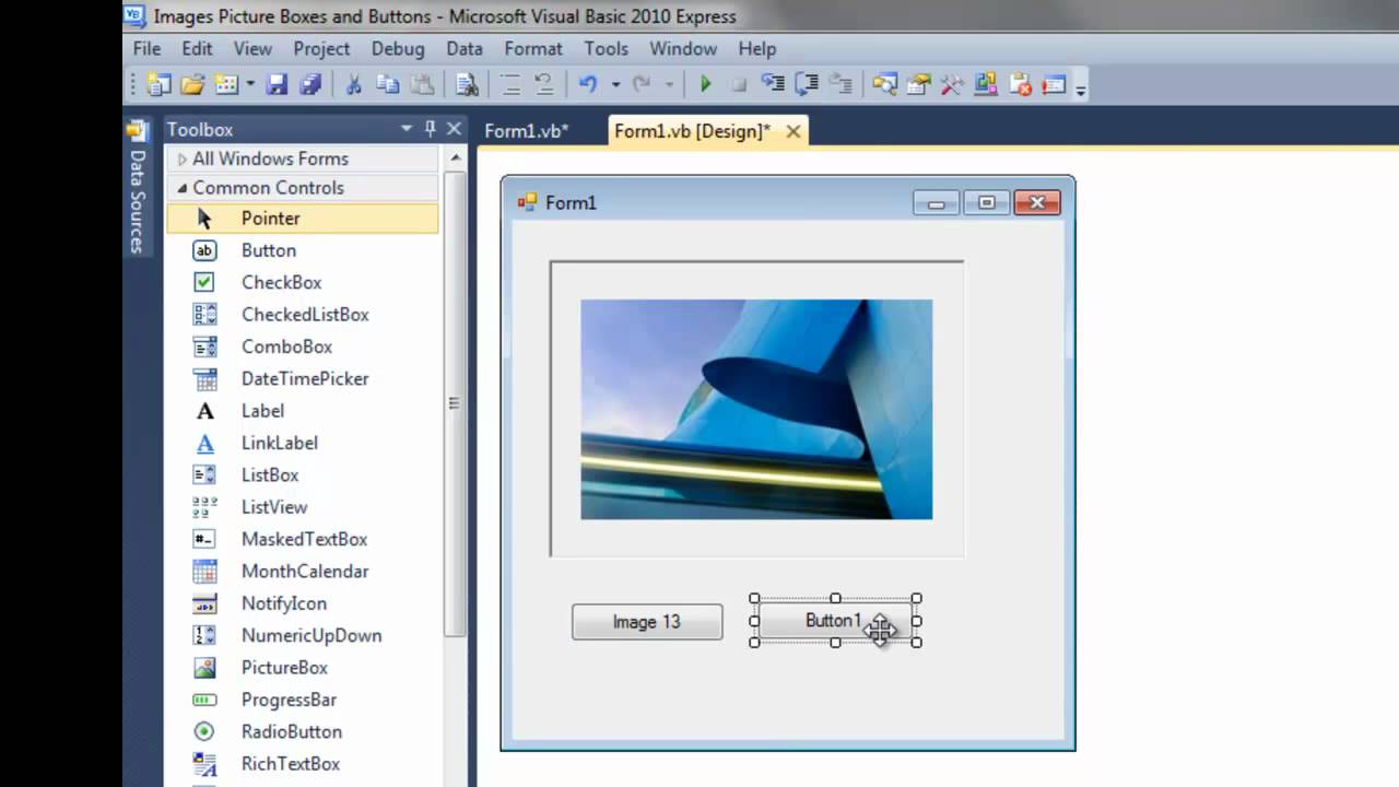 Images, Picture Boxes, and Buttons in VB.NET