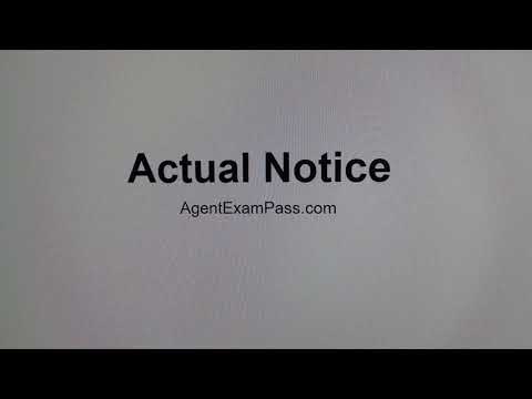 164 actual notice Free Real Estate License Exam Words Questions AgentExamPass.com