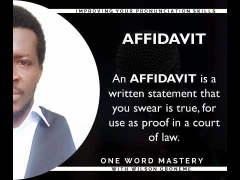 AFFIDAVIT