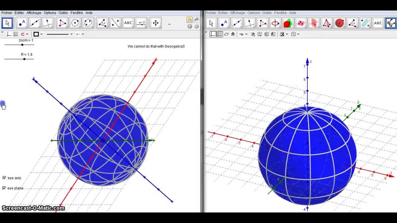 3D with Geogebra4.4 and Geogebra5