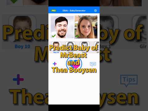 Predict Baby of MrBeast and Thea Booysen #shorts #babygenerator #mrbeast #TheaBooysen #viralvideo