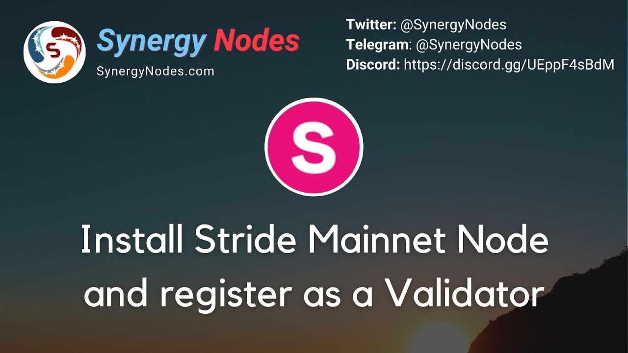 Install and setup Stride Mainnet Node Validator Node