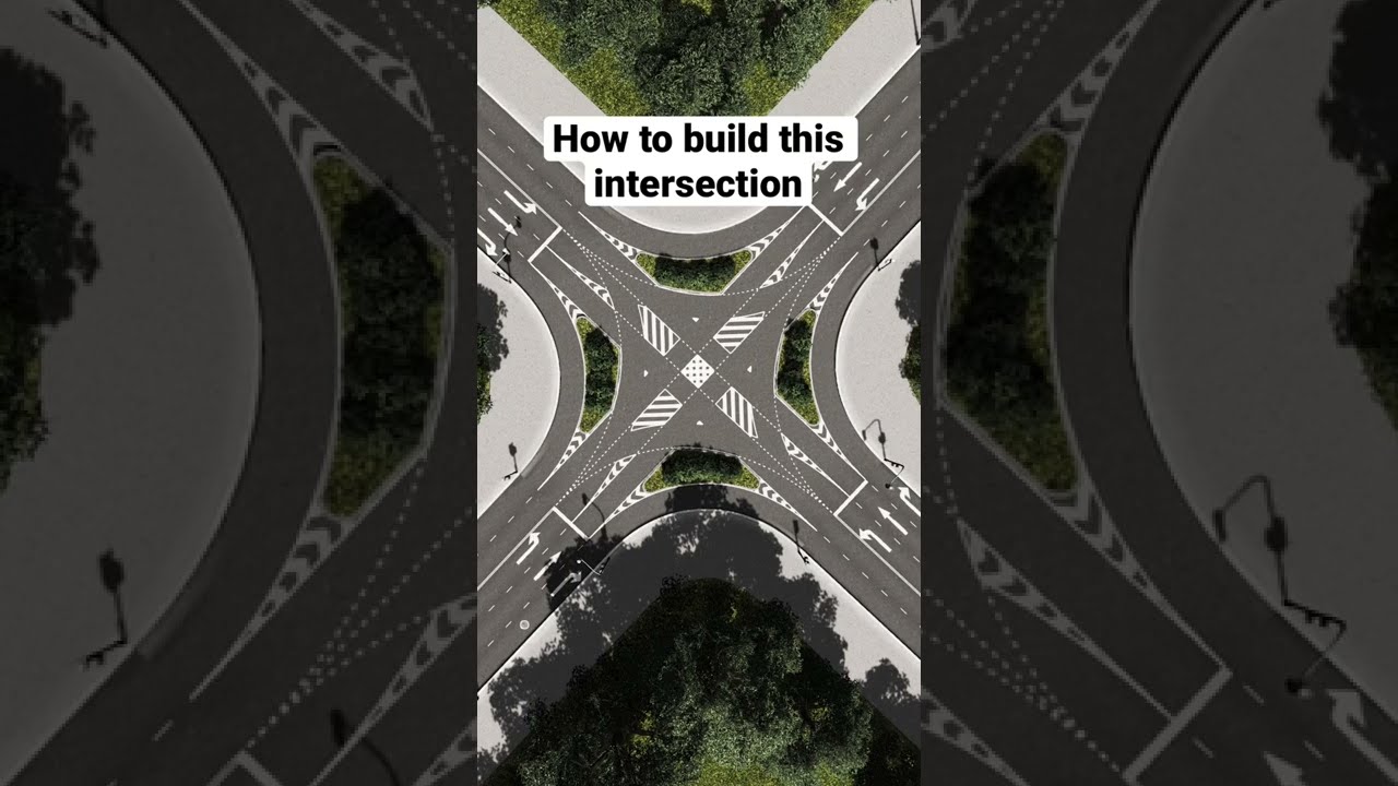 How to build this INTERSECTION in Cities Skylines #citiesskylines  #gaming #cityplanning