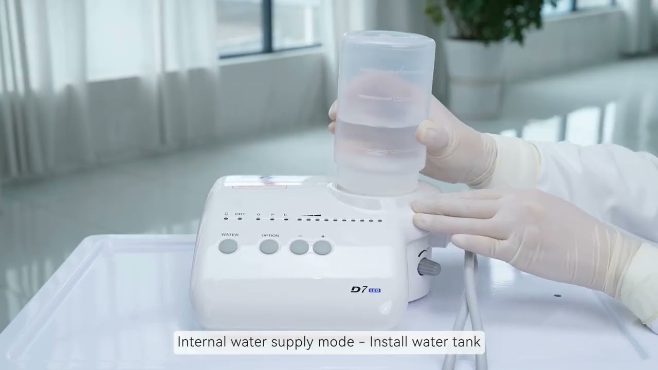 Woodpecker DTE D7 LED Ultrasonic Scaler 8 Tips 2 Water Bottles Scaling+Perio+Endo
