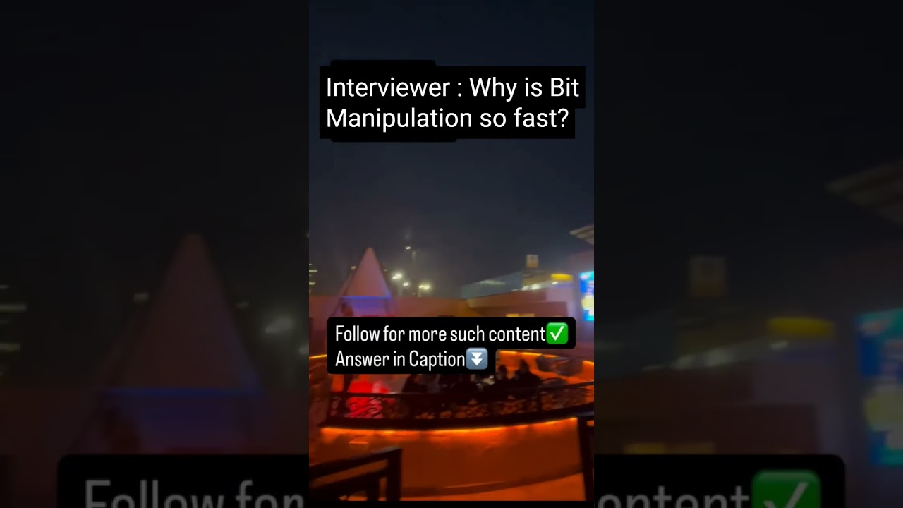 Why is Bit Manipulation so fast?