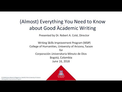 Almost Everything you need to know about good academic writing