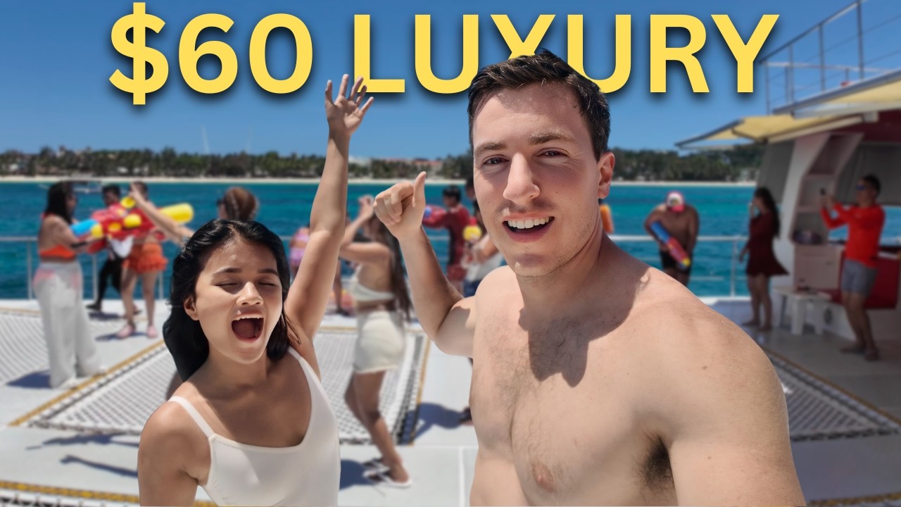 $60 Luxury Yacht Party in Boracay, Philippines 🇵🇭