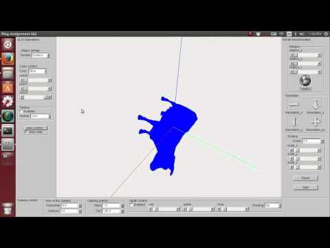 Computer Graphics project by glut glui (OpenGL, Ubuntu, C++, cow)